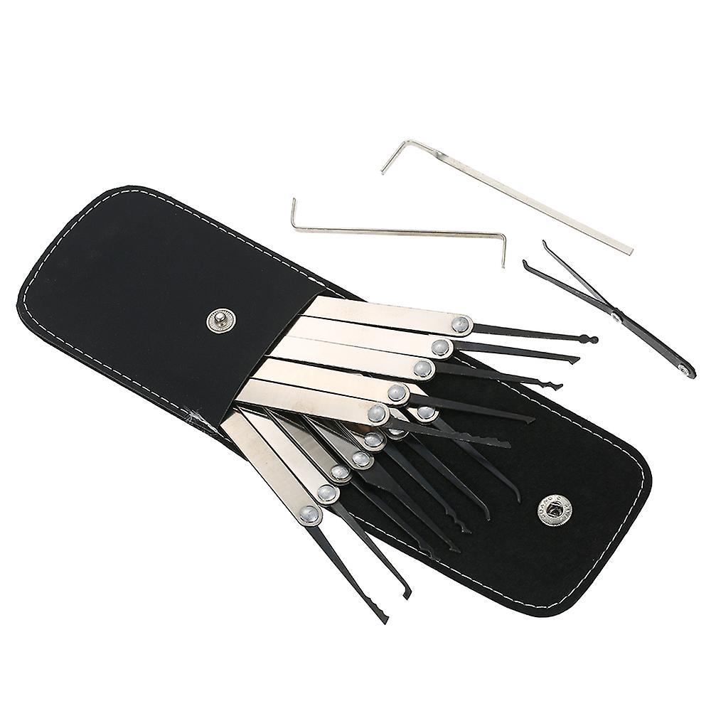 15 Pcs Lock Picking Set Stainless Steel Lock Kit Practice Training Lock ...