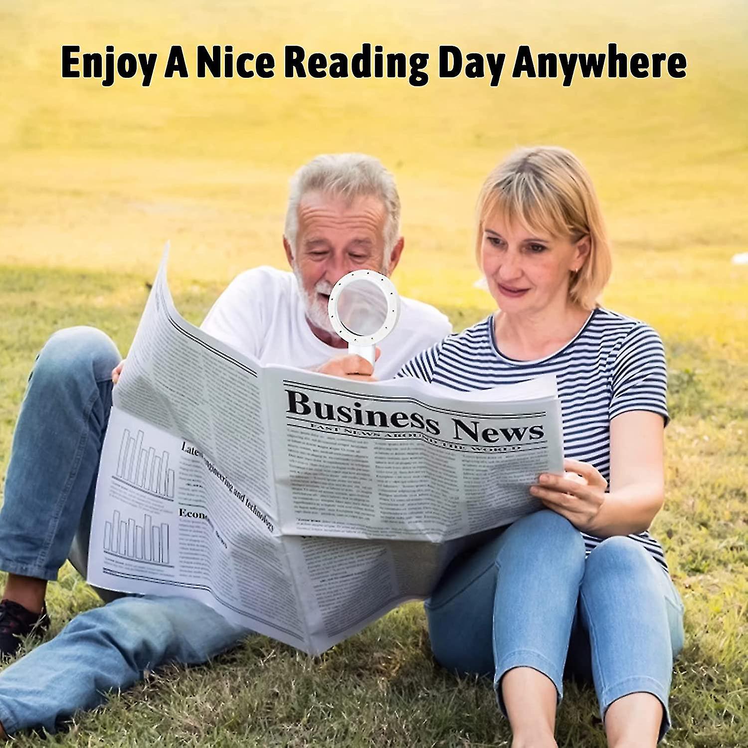 Reading Magnifier, 30x Magnification with 12 LED Lights - Lighted ...