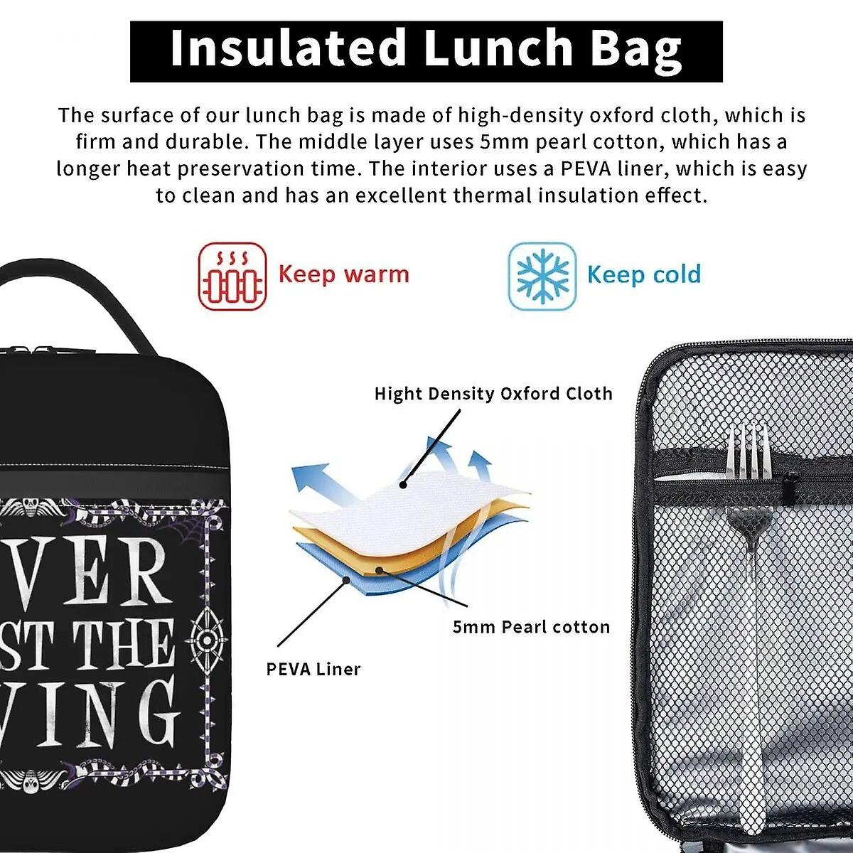 Never Trust The Living Insulated Lunch Bags Goth Occult Halloween Witch ...