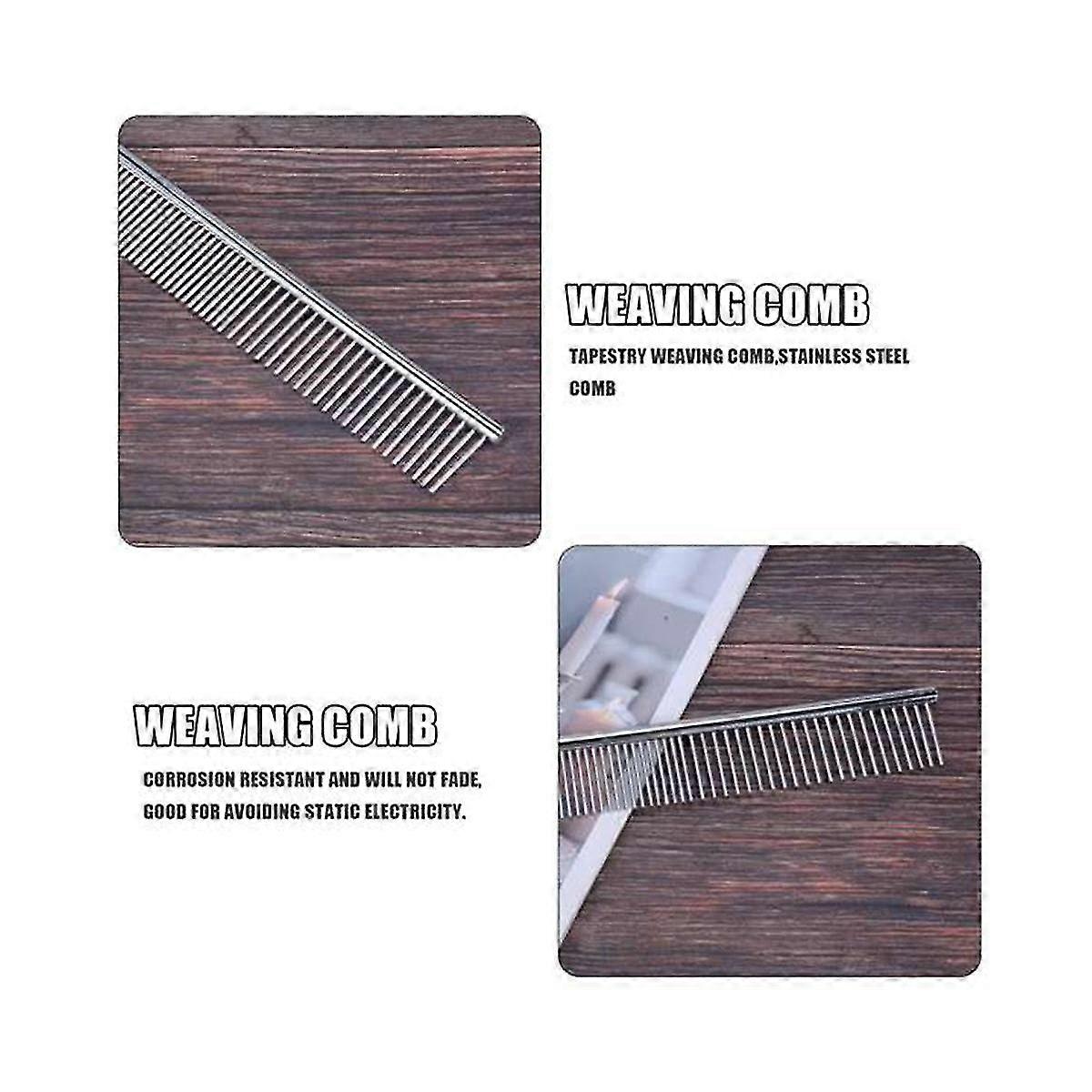 2 Pack Macrame Fringe Comb Set Stainless Steel Comb For Making Knitting ...
