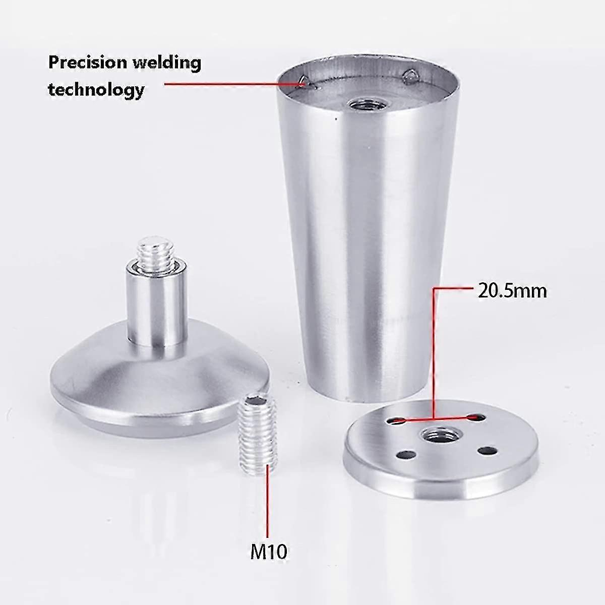 4pcs Thickened Stainless Steel Furniture Legs Adjustable Cup Shape ...
