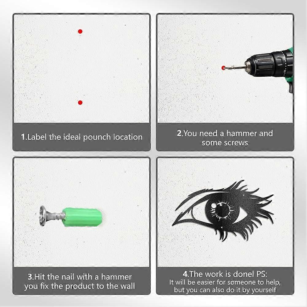 Metal Eye Wall Art Decor Iron Eye Wall Hanging Decor for Home ...