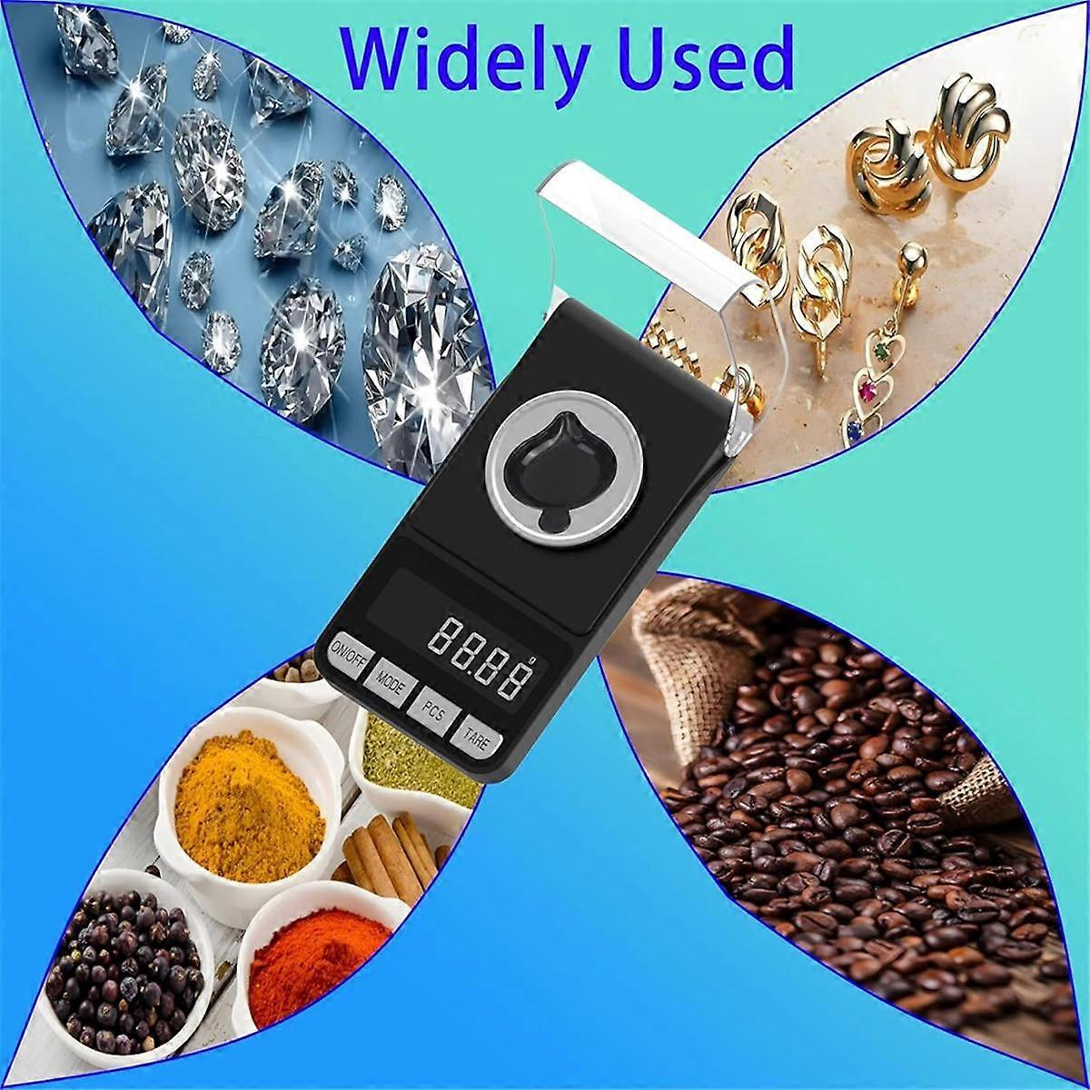 High Precision 100g/0.001g Digital Milligram Scale Jewelry Scale, Pocket Scal, Reloading, with ...