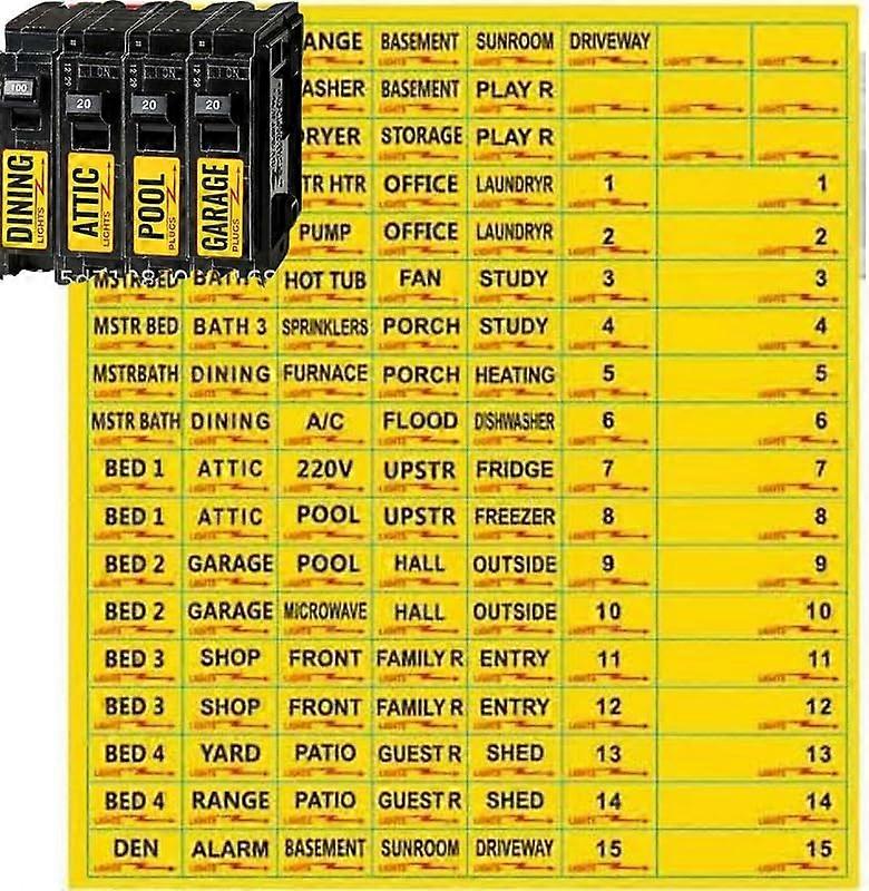 Circuit Breaker Labels, Breaker Box Label, 129 Electrical Panel Labels ...