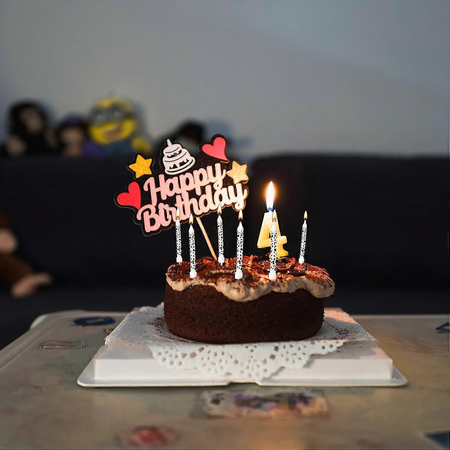 12pcs Cow Candles, Cow Print Cake Topper Birthday Party Candles Cake ...