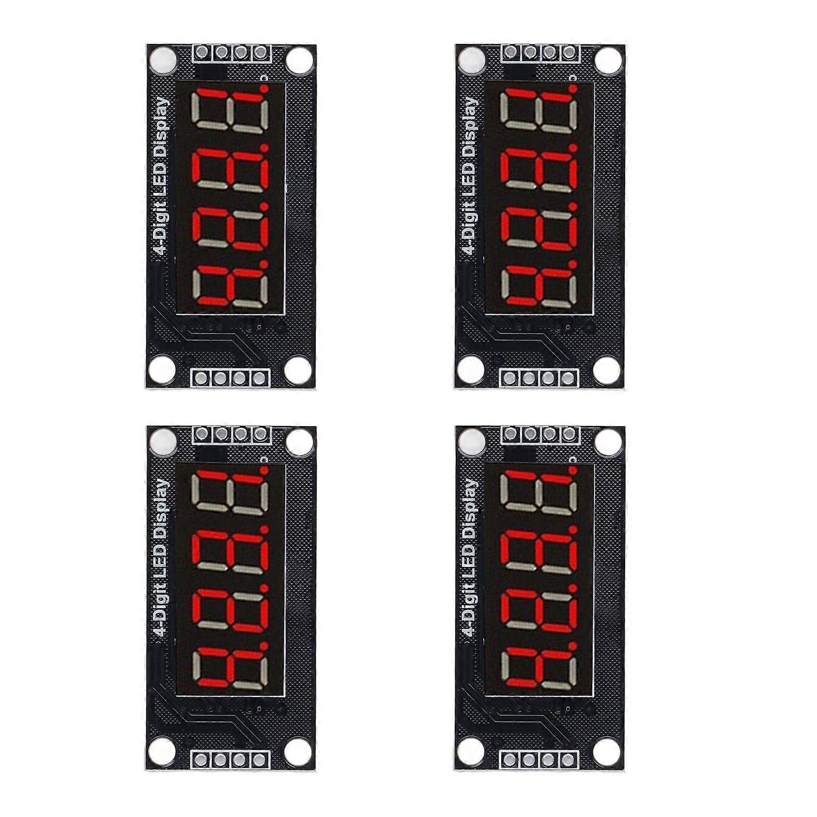 4 Sets Digital Tube Display Module LED 4 Digit 7 Segment 0.36in TM1637 ...