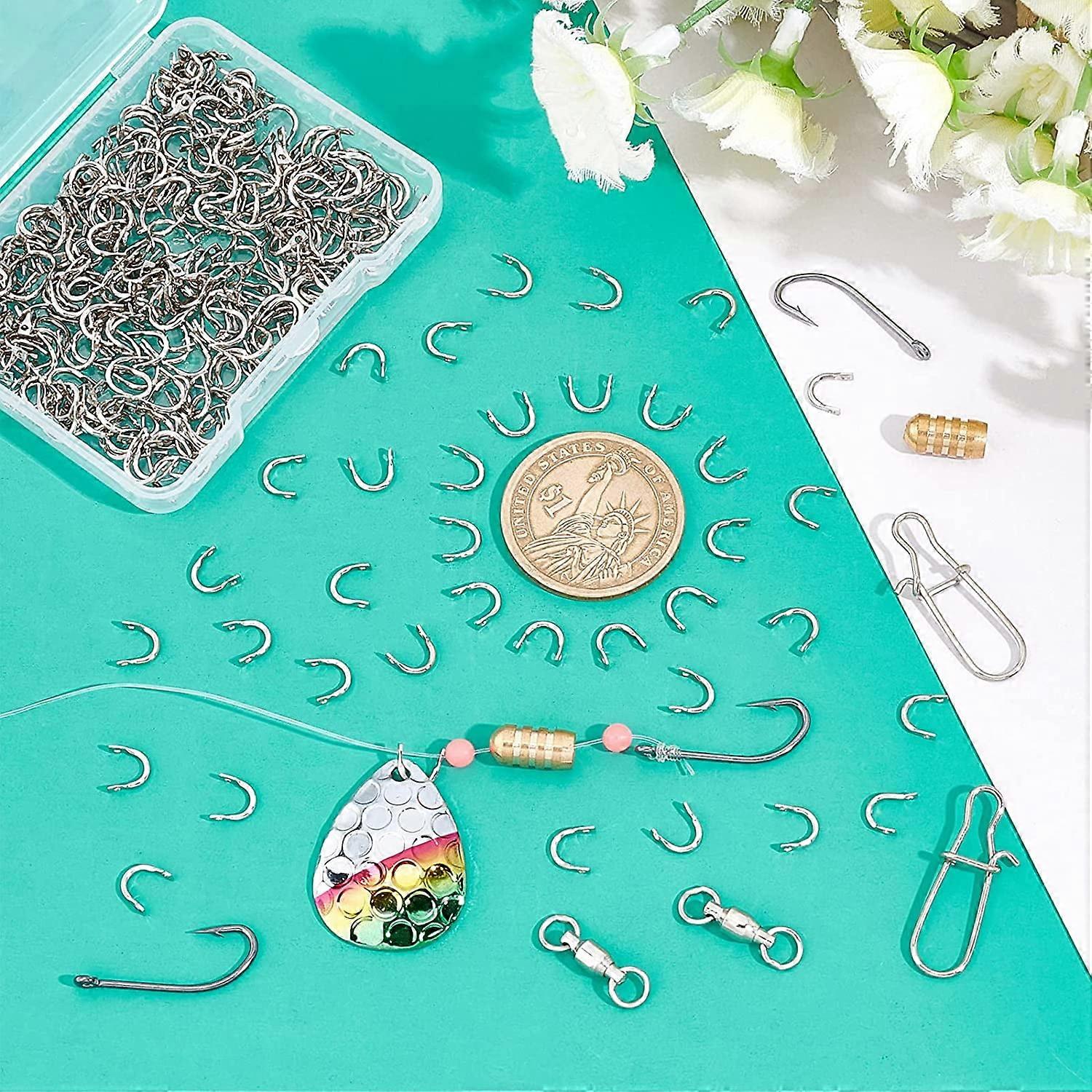 300Pcs Fishing Spinner Clevis U Shaped Spinnerbait Clevis Platinum ...