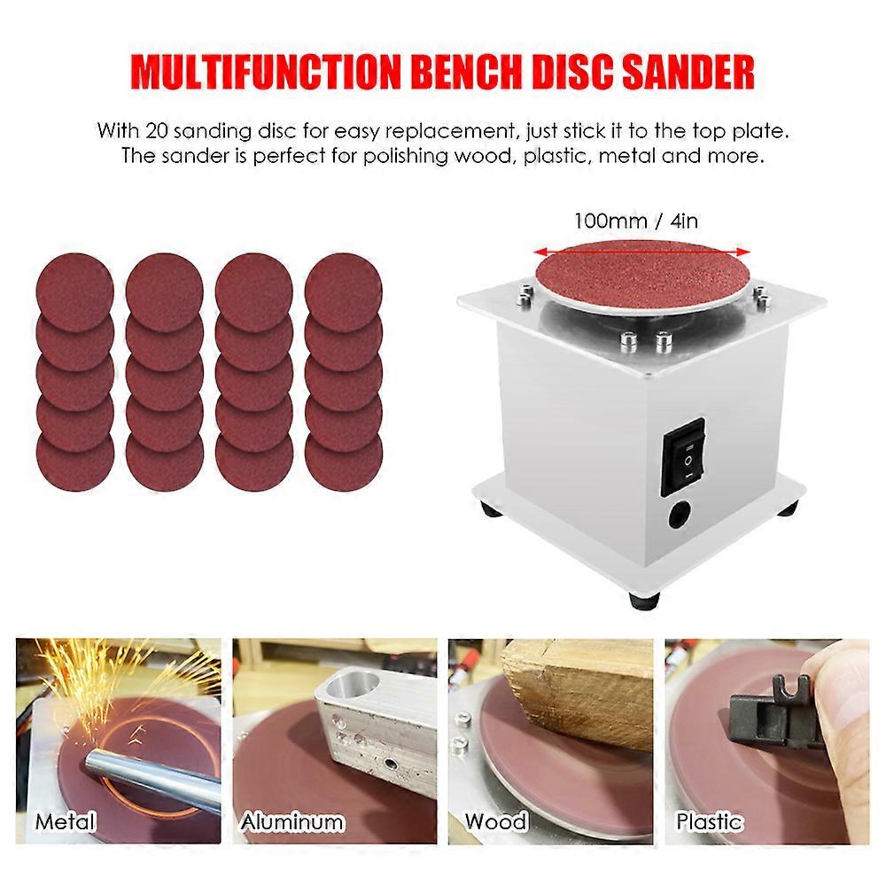 Mini Bench Disc Sander Electric Edge Sharpener 7 Variable Speed 20 ...