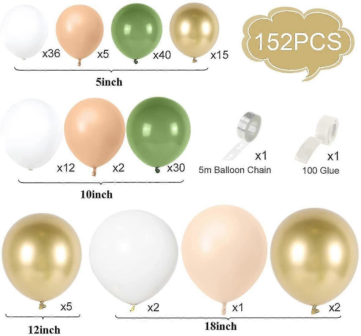 sage green balloon garland arch kit,152pcs olive green balloons arch ...