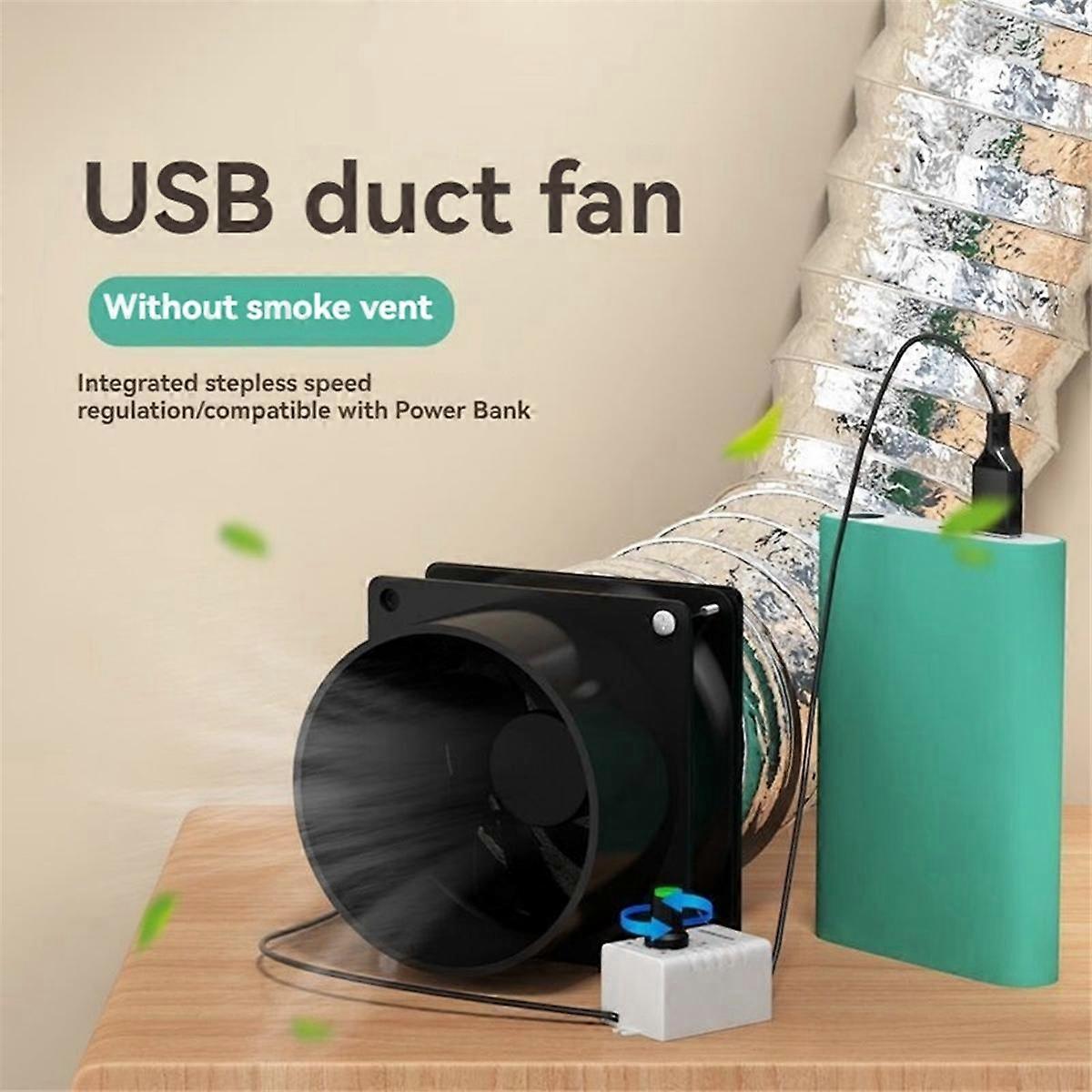 USB Speed Control Fan Smoke Absorber Fume Extractor Fan Pipe Duct ...
