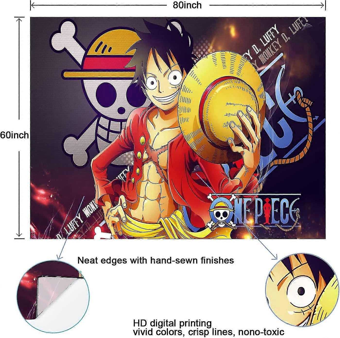 Anime One Piece Luffy Tapestry Wall Hanging Backdrop Party Banner ...