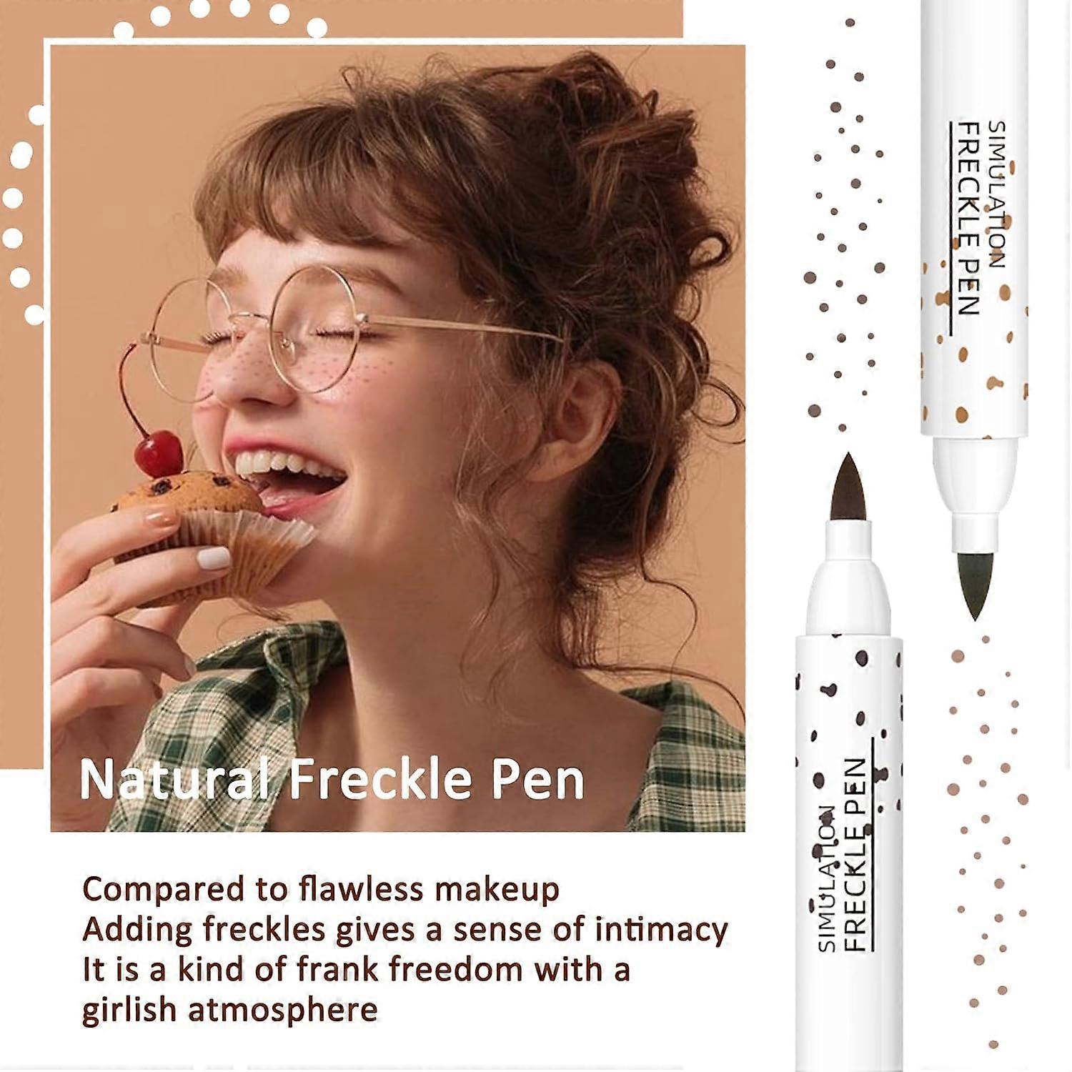 Naturlig fregner Pen Fregne Makeup Pen Varig Vandtæt Letvægts Fregner ...