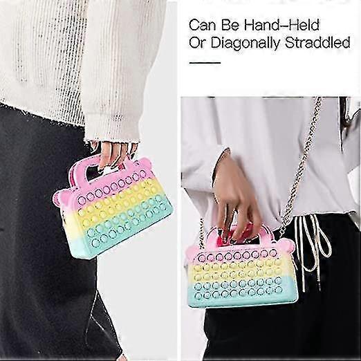 Push Bubble Fidget Pop Handbags,shoulder Bag For Girls And Women Relief ...