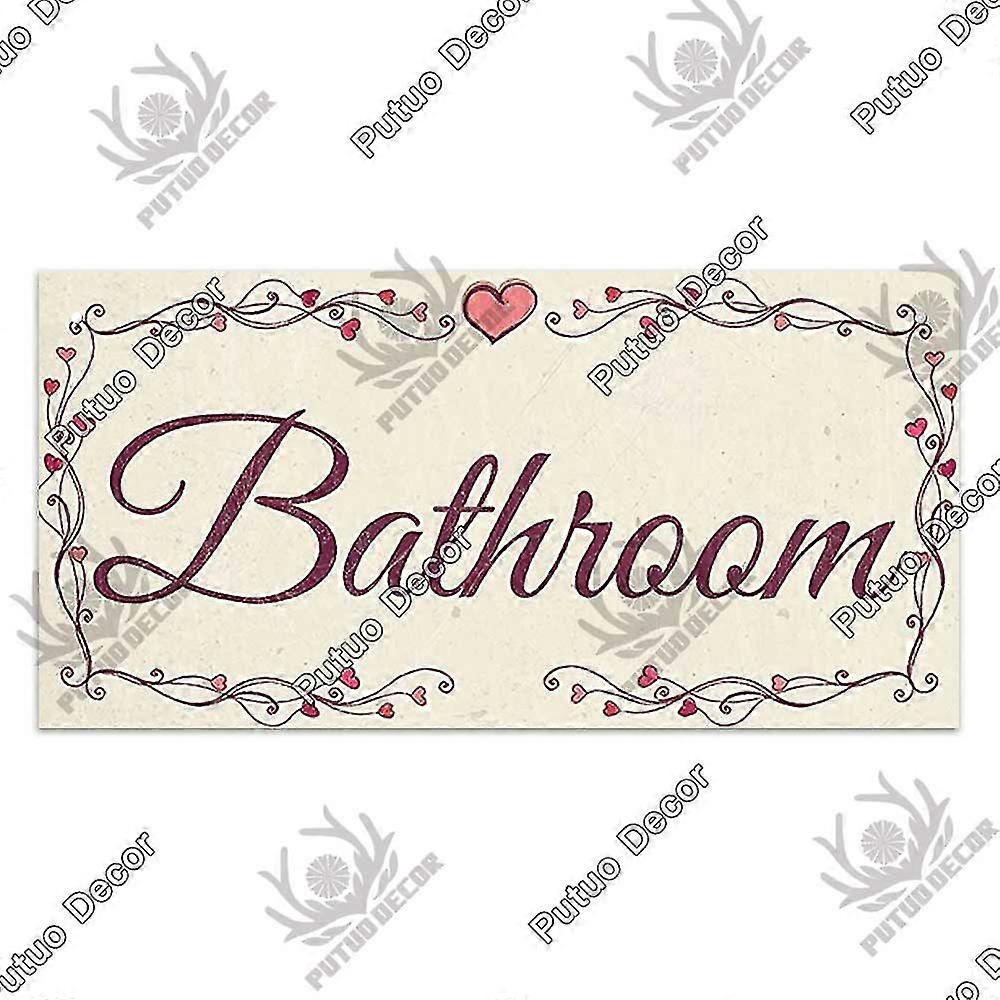 Puto Decorative Toilet Signs Wooden Hanging Plaques Bathroom Door ...