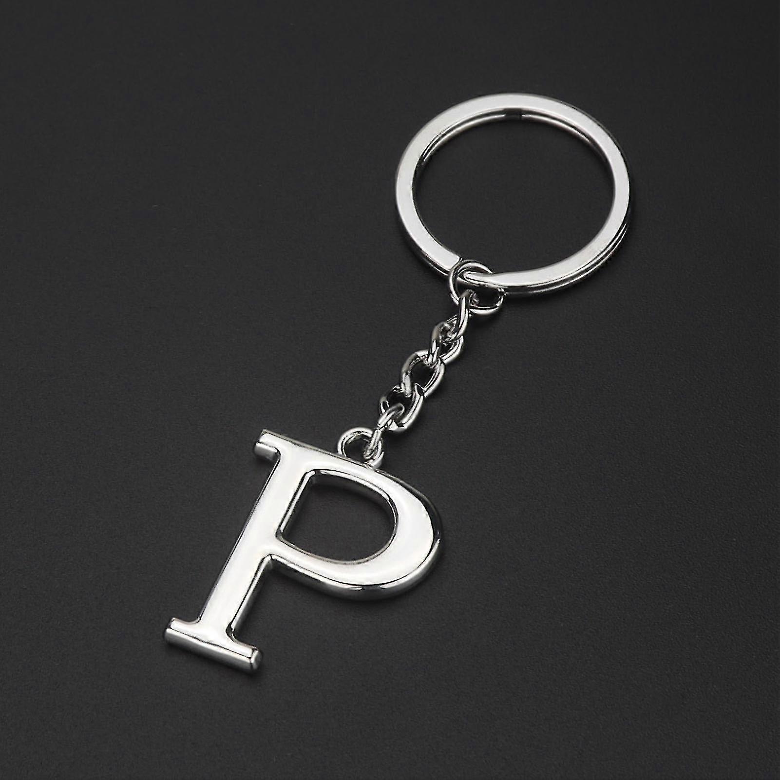 Key Ring Non-fading Decorative Electroplated A-z 26 Letter Metal Key ...