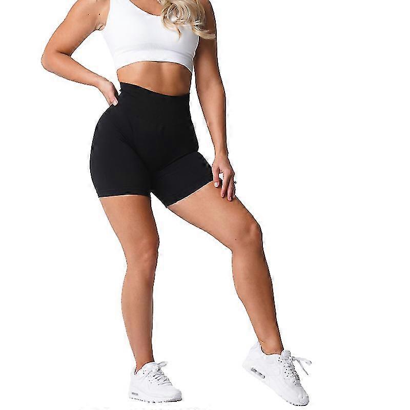 Spandex Solid Seamless Shorts Women Soft Workout Tights Fitness Outfits ...