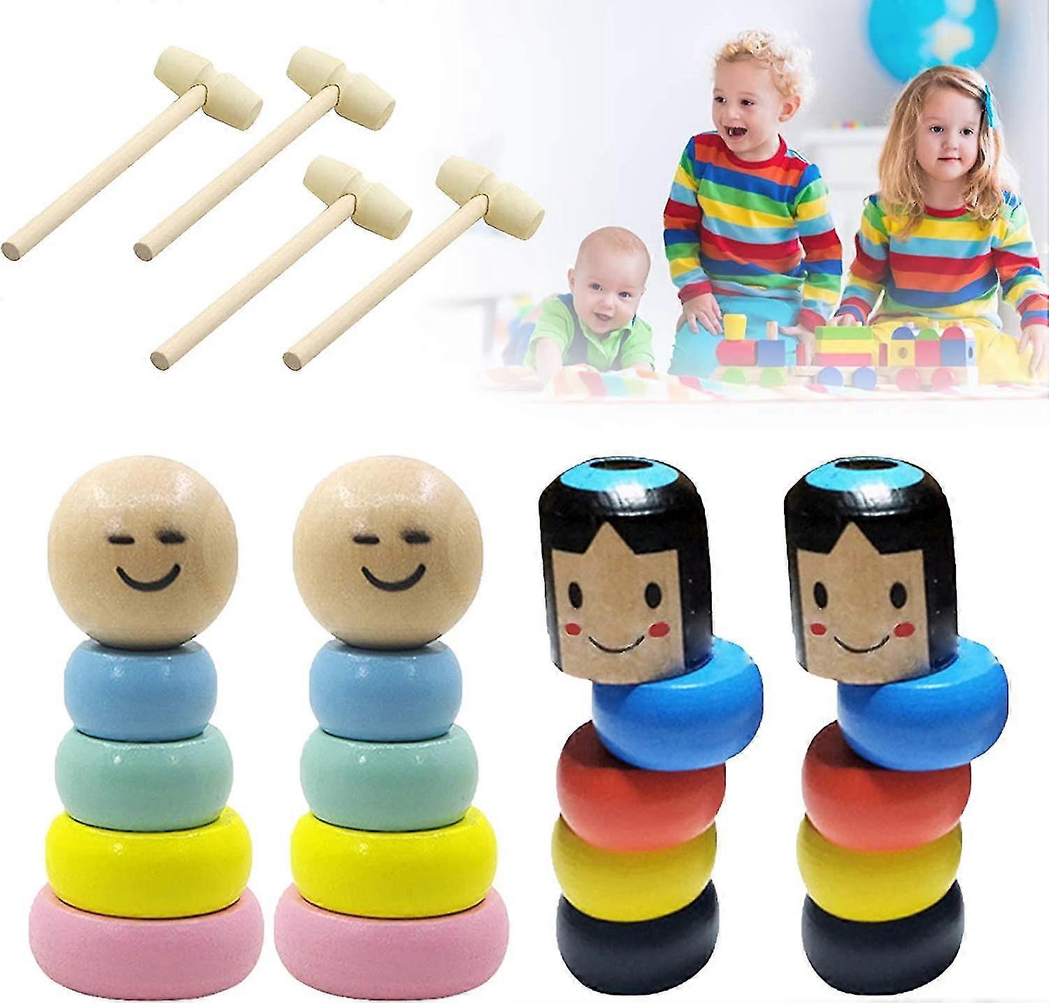 Unbreakable Wooden Man Magic Toy Immortal Daruma Magic Tricks Magic ...