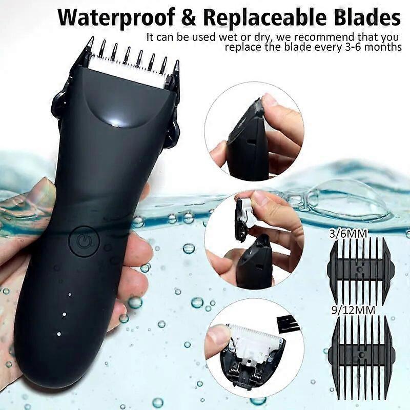 Body Groomer for Private Parts & Pubic Hair Electirc Razor for Men, Wet ...