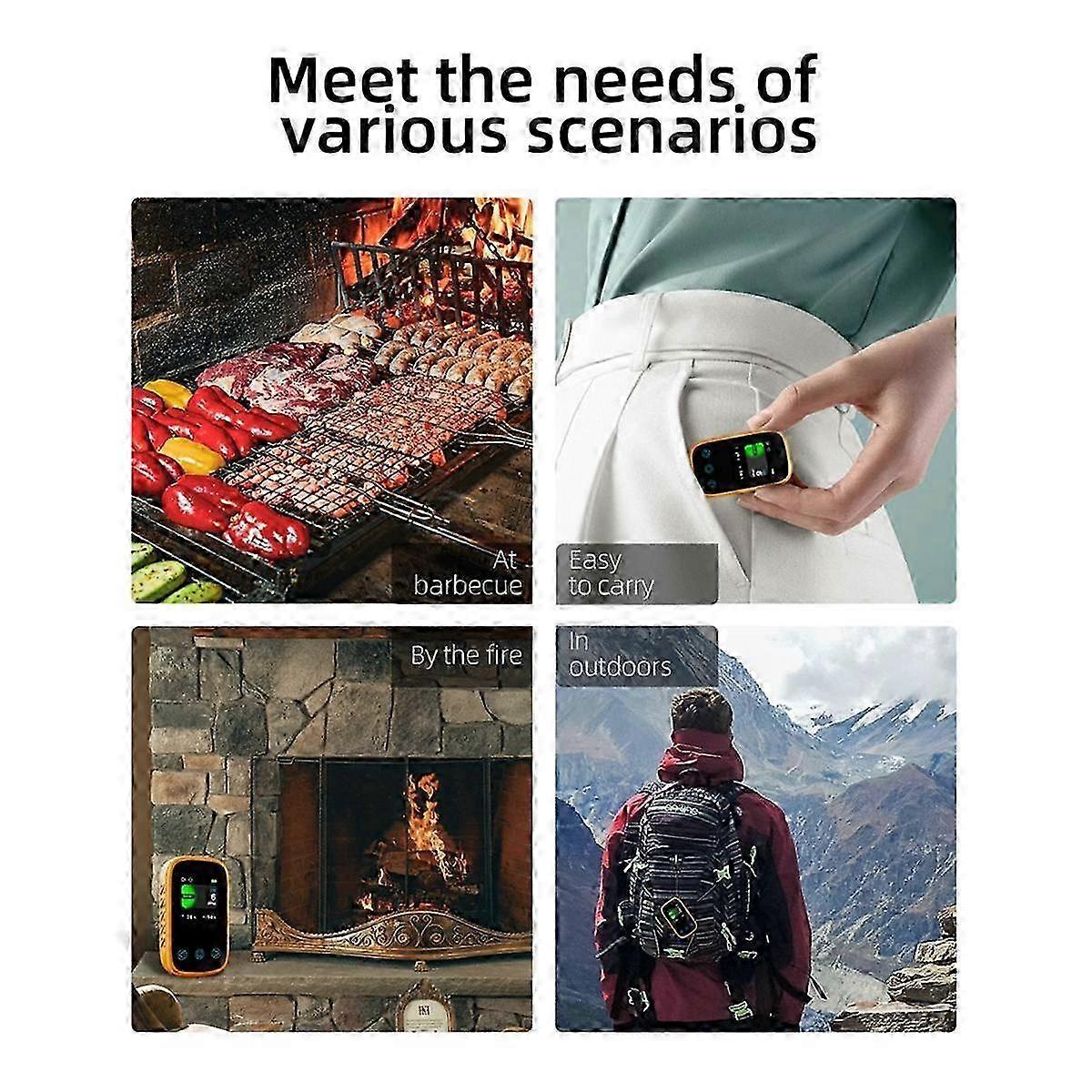 Travel Carbon Monoxide Detector Rechargeable CO Alarm Portable Mini ...