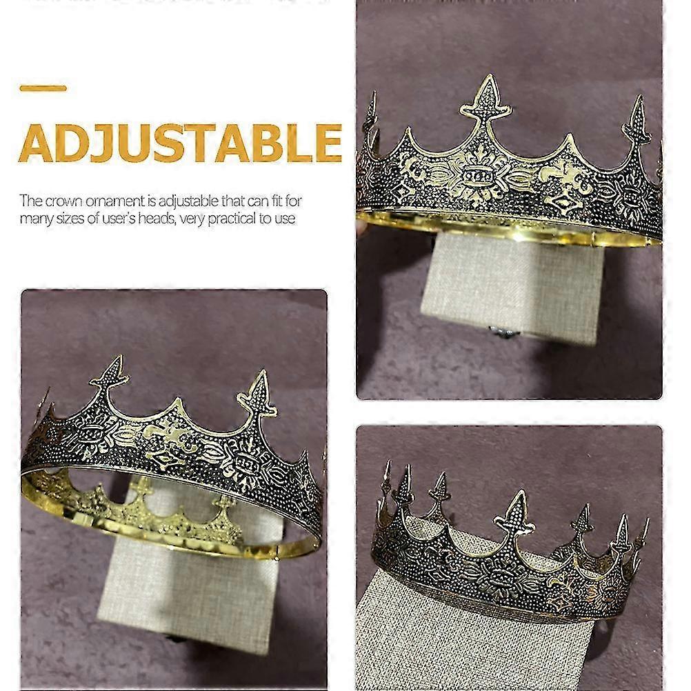 Classic King Crown Headdress Decorative Adjustable Crown Headwear ...