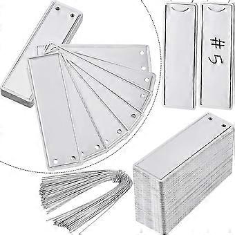 Aluminum Tree Tags With Metal Wires Double Sided Writing Metal Tags ...
