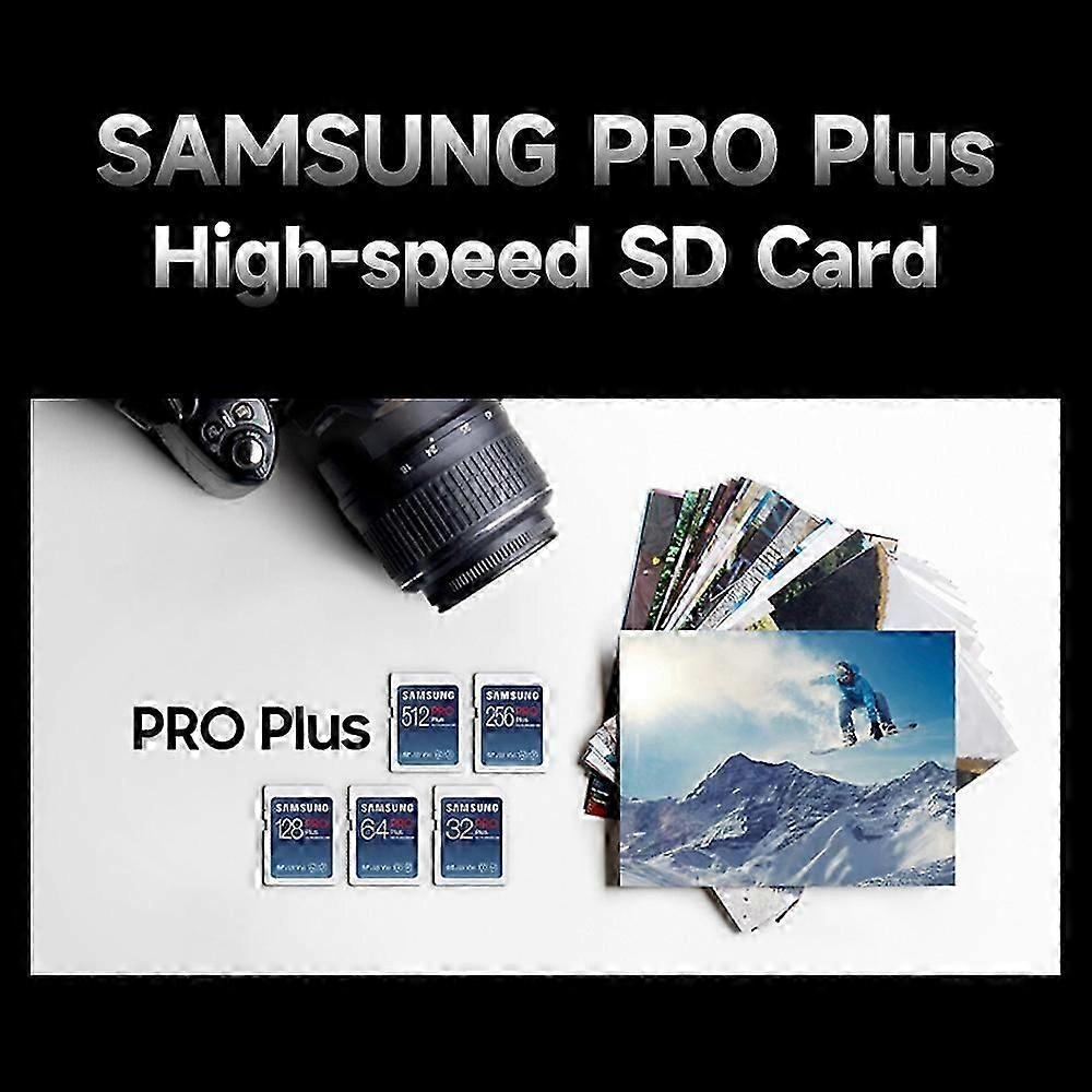 SAMSUNG 256GB PRO Plus High-speed SD Card U3 V30 Speed Level up to ...