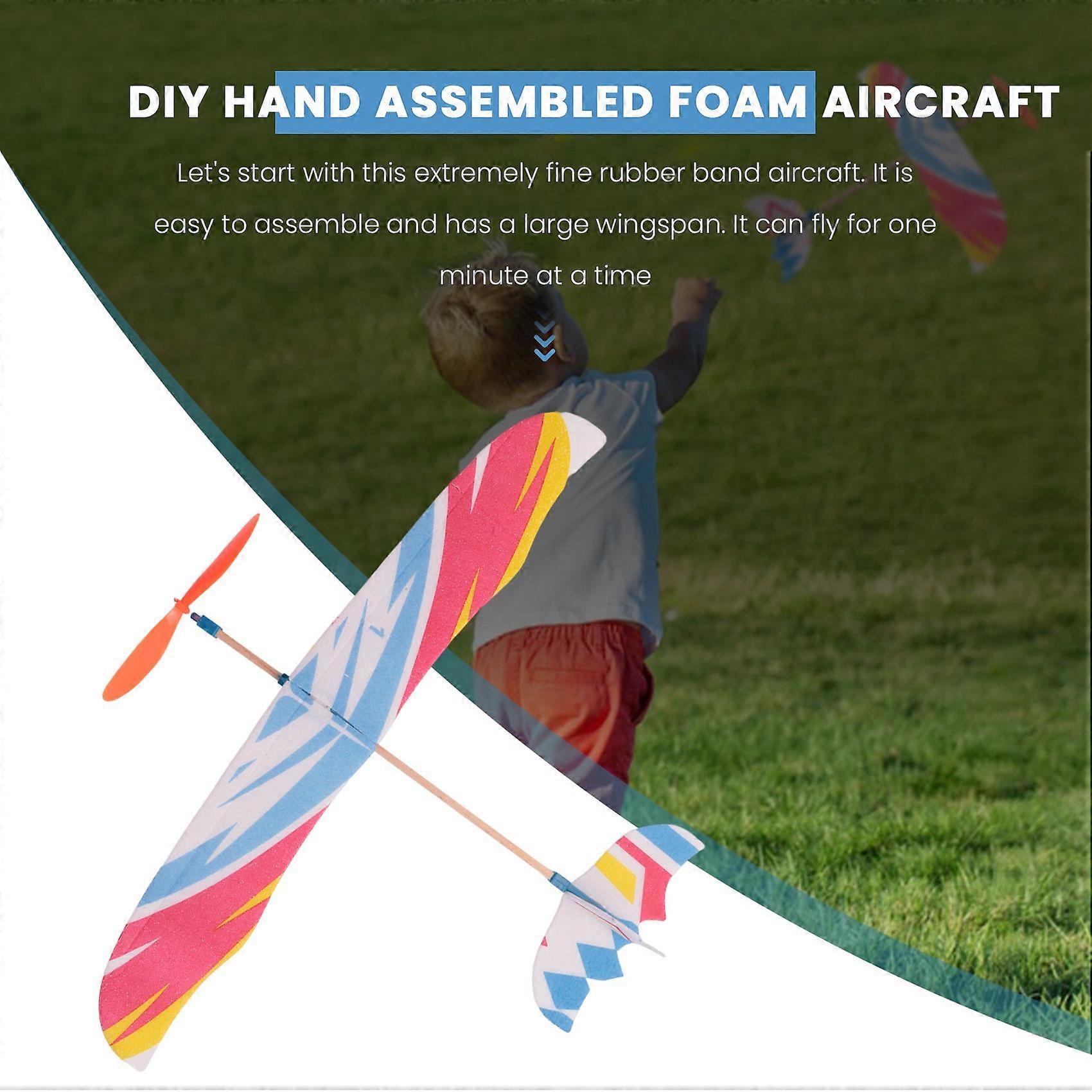 Elastic Rubber Band Powered DIY Foam Plane Model Kit Aircraft ...