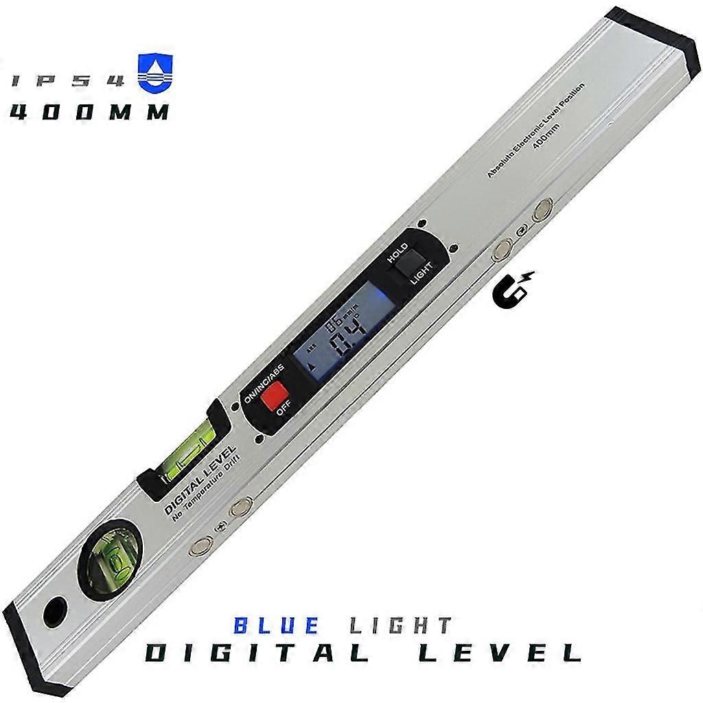 400mm Pro Digital Spirit Level LED Screen 2 Vials Magnetic Measuring ...