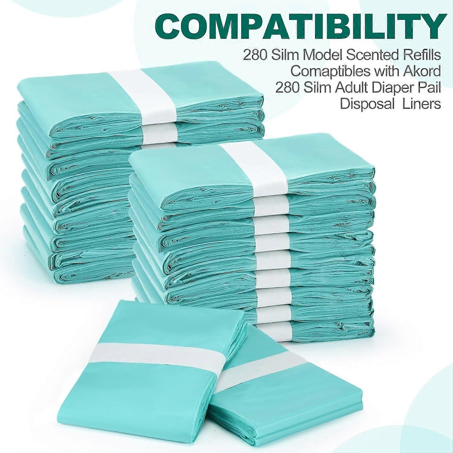 18 Pack Diaper Disposal Liner Refills Powder Fresh Scented for Waste ...