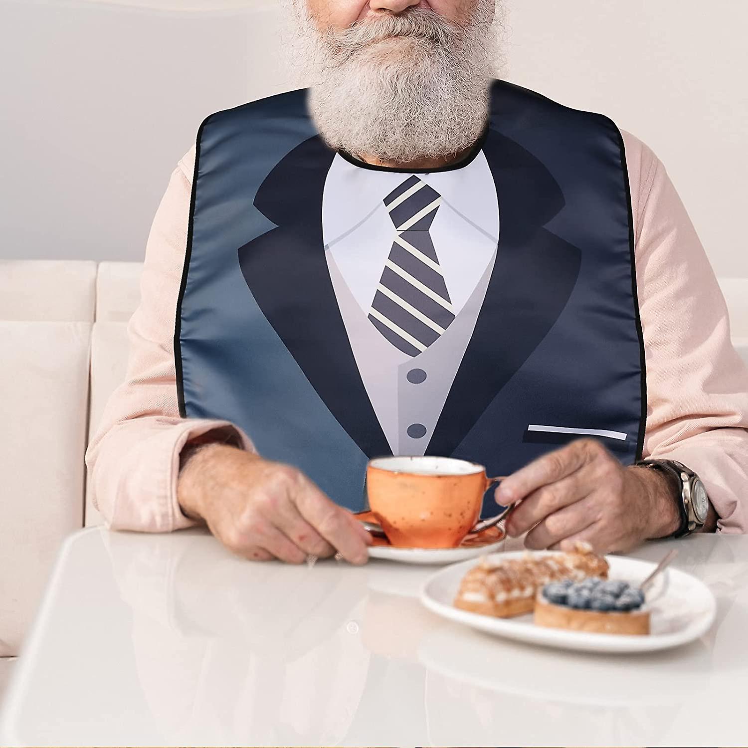 Ubiuo Adult Bibs Waterproof Dining Bibs Machine Washable Clothing ...