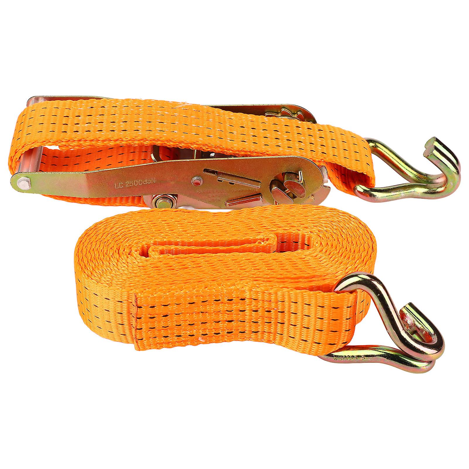 6mx50mm Orange Tie Down Straps 11023lb Load Bearing Heavy Duty Ratchet ...