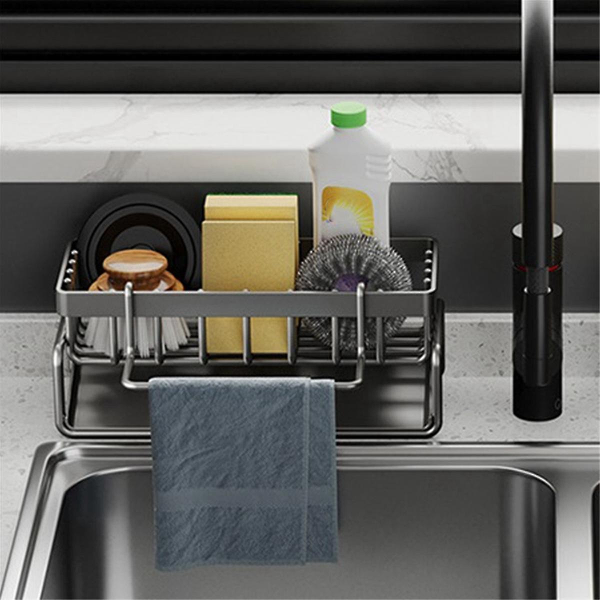 Kitchen Sink Shelf,Sponge Holder for Kitchen Sink Organizer, Sponge ...