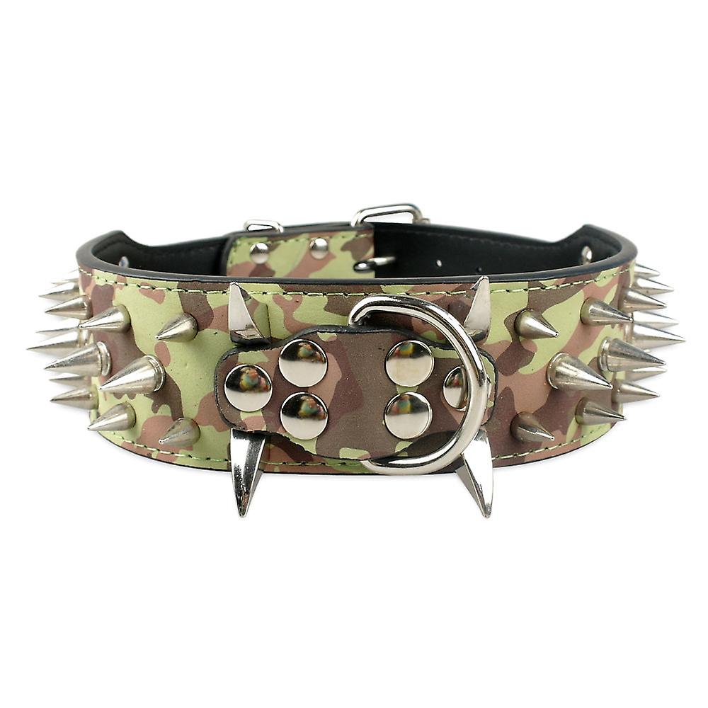 5cm Wide Cool Sharp Spiked Studded Leather Dog Collars for Pitbull ...