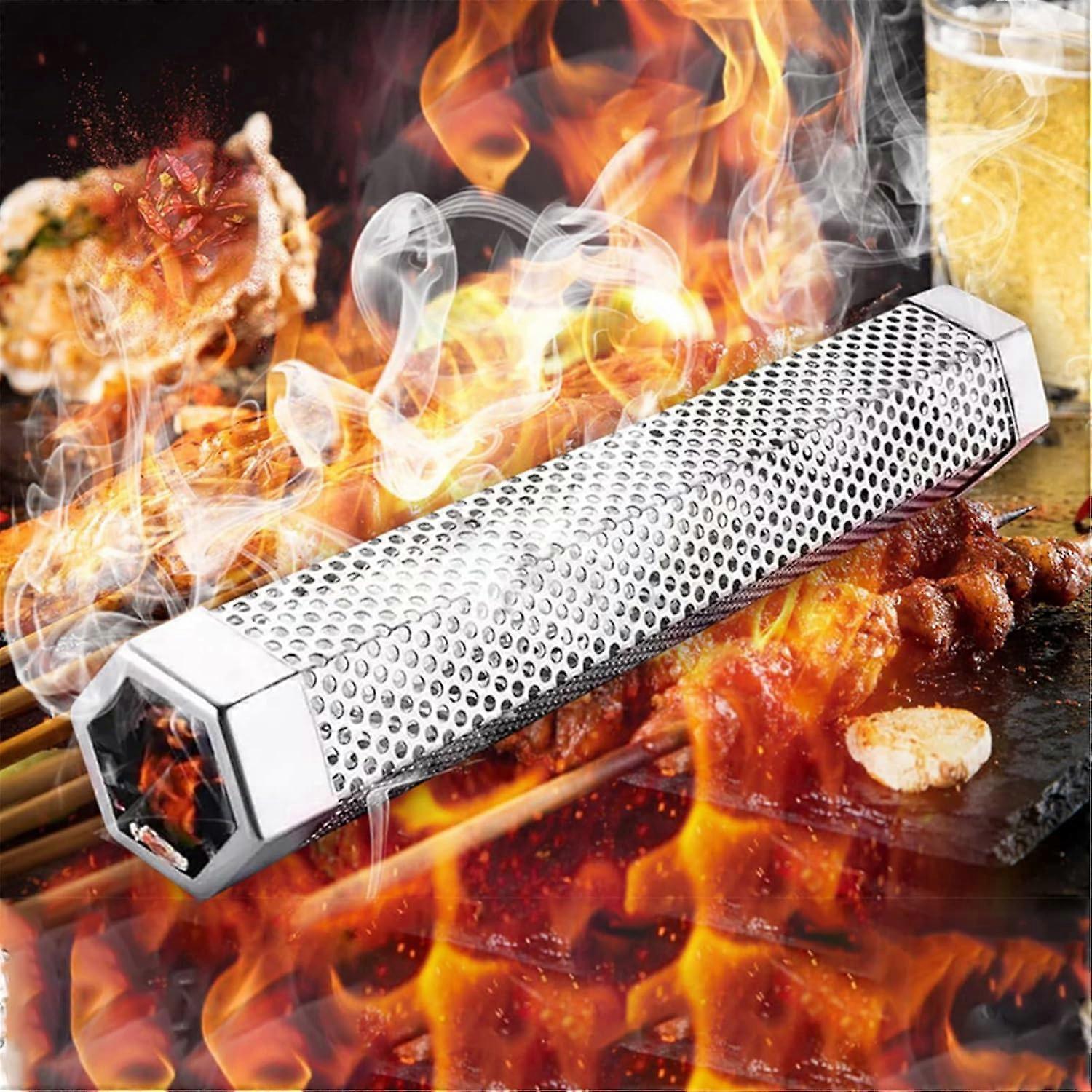 Smoke Tube for Pellet, Barbecue Smoker, Stainless Steel Pellet Tube ...