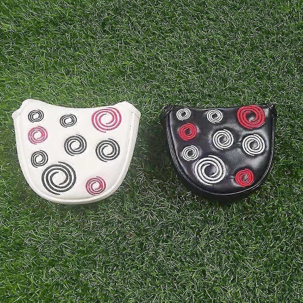 Golf Head Cover Golf Mallet Putter Covers Leather Headcover Magnetic ...