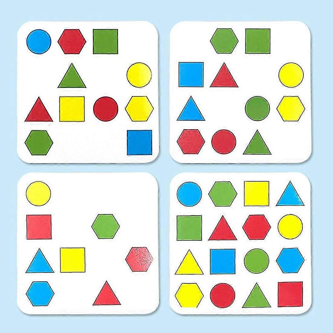 Shape Matching Game, Puzzles Shape Color Matching Board Games, Parent ...