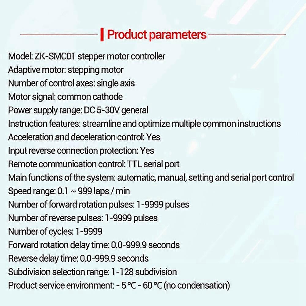 42 57 Stepper Motor Controller Positive Reverse Angle Pulse Speed ...