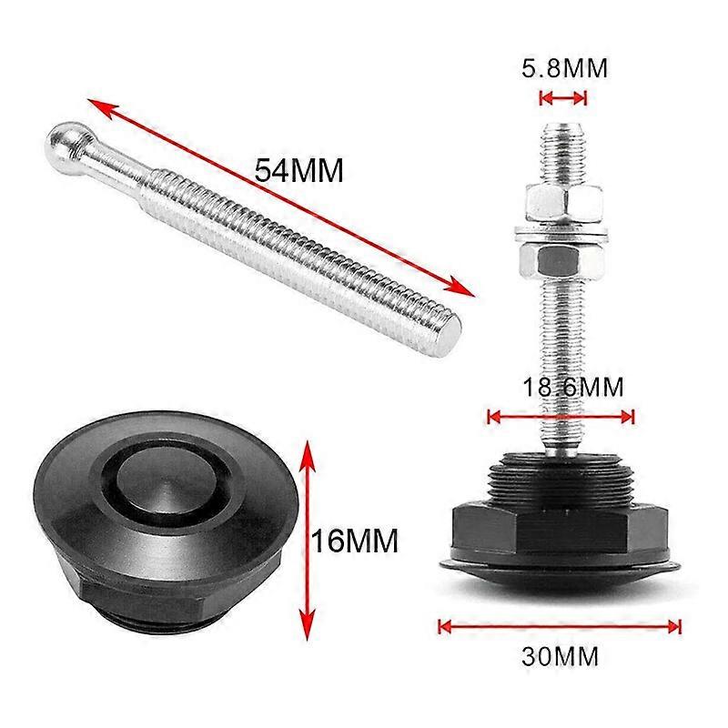 4 Pcs Universal Aluminum Vehicle Hood Pins-Quick Release Lock Latch ...