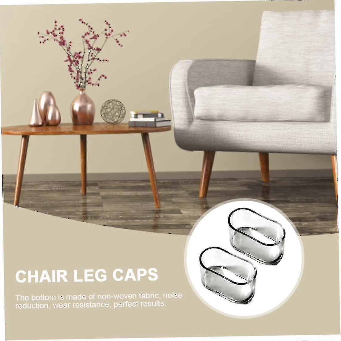 30 Pcs Chair Leg Caps,oval Silicone Furniture Feet Pads Table Cover ...