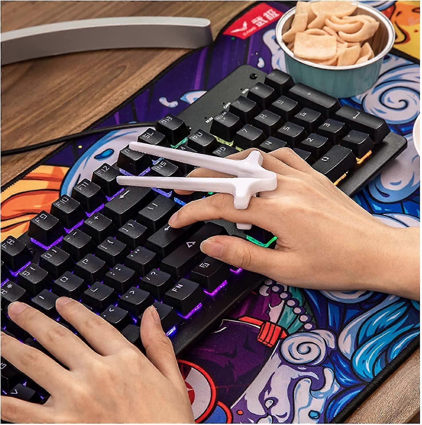 4 Pcs Finger Snack Chopsticks For Gamers,snack Clips Potato Chips ...