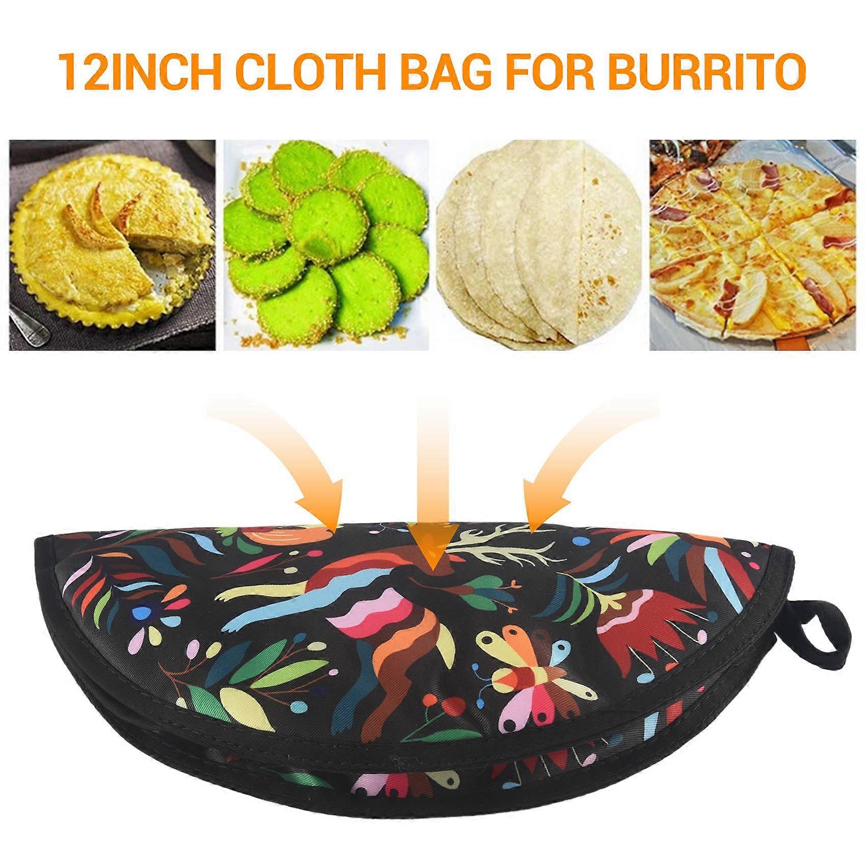 12inch Cloth Bag for Burrito,Portable Tortilla Warmer Pouch Home for ...