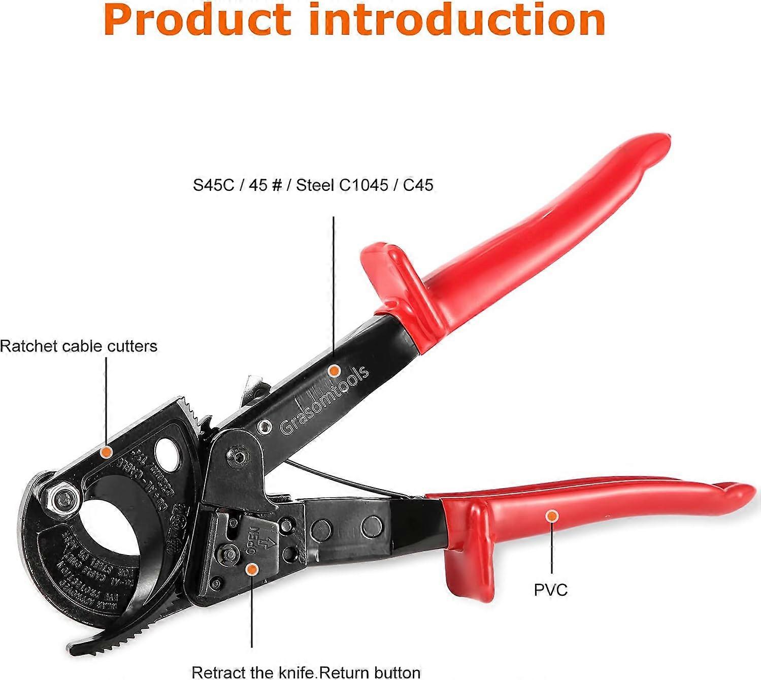Ratchet Cable Cutter, Ratcheting Cutter och Wire Cable Cutter Cut upp ...