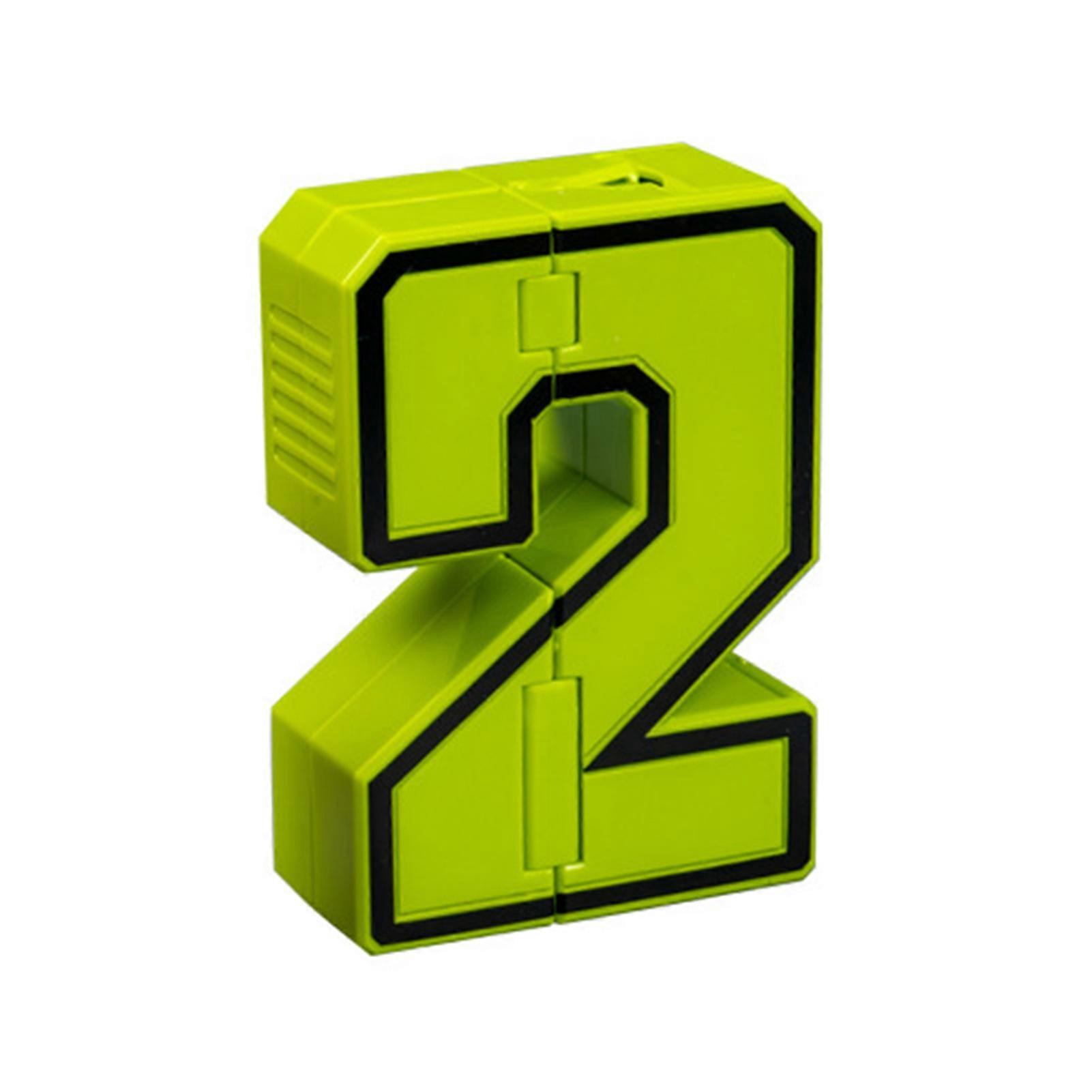 Robot Toy Compact Kids Digital Numbers Transforming Robot Action Figure Educational Toy for ...