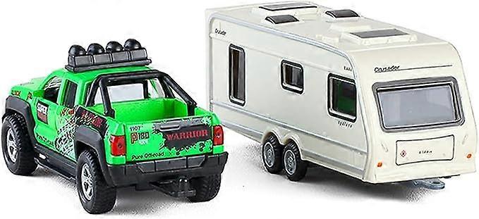 Pickup Truck Trailer Towing Toy Camper 2 in 1 Playset RV Motorhome Toys ...