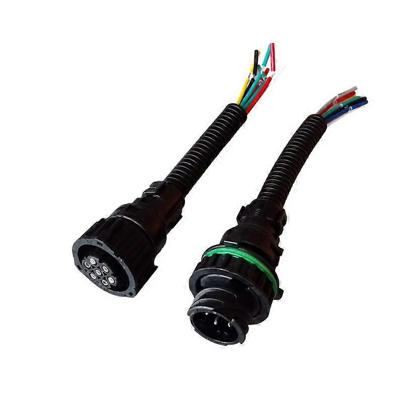 2pcs 7Pin Car Male Plug For Volvo FH Heavy Truck For Mercedes-benz ...