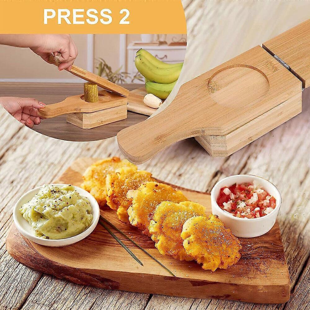 Wooden Tostonera Plantain Press Banana Smasher Maker,for Tostones ...