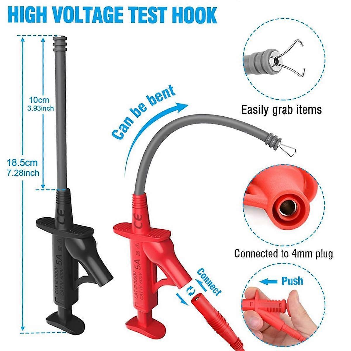 25PCS Multimeter Test Leads Kit, Test Leads Set with Replaceable ...