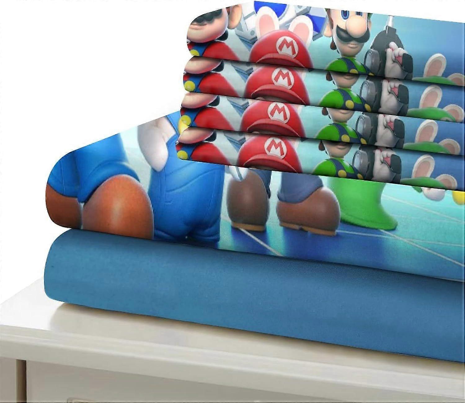 D Super Mario sengetøjssæt Spil Rolle Dekorativt dynebetræk ...