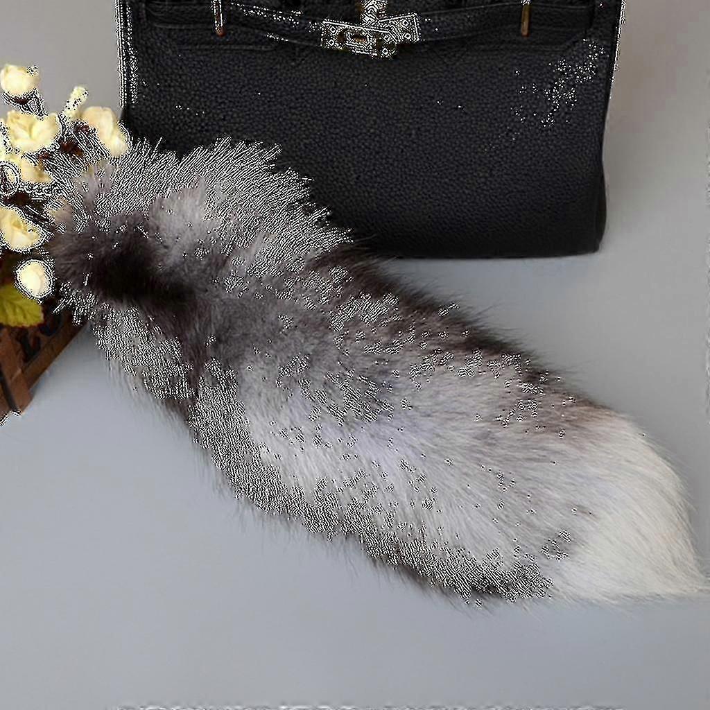 Plush-fox Tail Keychain Furry Animal Tail Keyring Keychain 40cm Animal ...