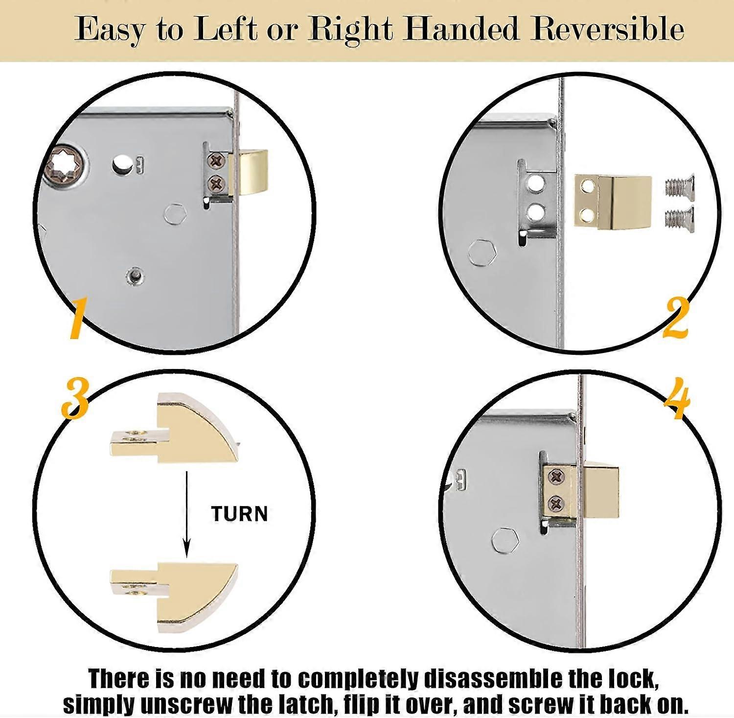 Gold Mortise Lock, Antique Style, Crystal Glass Design | Fruugo UK